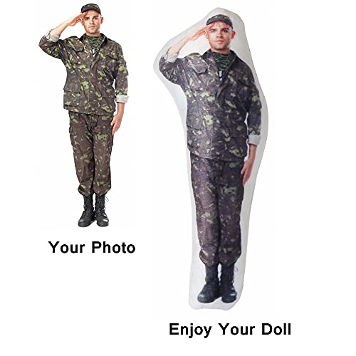 ZOZOCUSTOM That's-My-Hero Stuffed Doll Deployment Custom Photo Pillow Person Shape Cushion, Multicolor, 12 inches