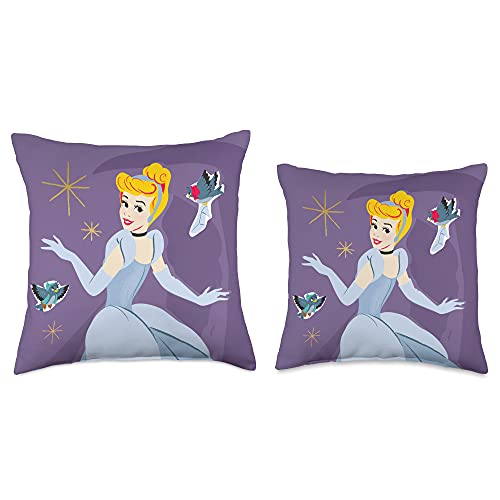 Disney Princess Cinderella Purple Throw Pillow, 18x18, Multicolor