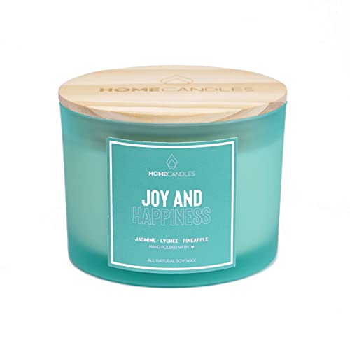 Joy and Happiness Scented Candle | Natural Soy Candle | Luxury Scented Candle | Soy Wax Candle | Handmade Candle | Home Candles | Gift Box Candle (Large)