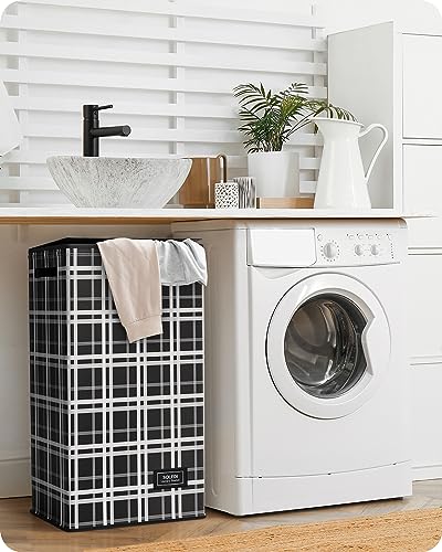 SOLEDI Laundry Hamper with Lid 100L Large & Tall Collapsible Laundry Baskets, Clothes Hamper with Bag Removable Easy to Carry, Dirty Hampers for Bedroom, Bathroom, Dorm, College