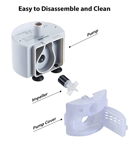 OlarHike Replacement Pump for Pet Drinking Fountains Compatible with Stainless Steel Pet Fountain Only, Dog and Cat Water Dispensers Pump