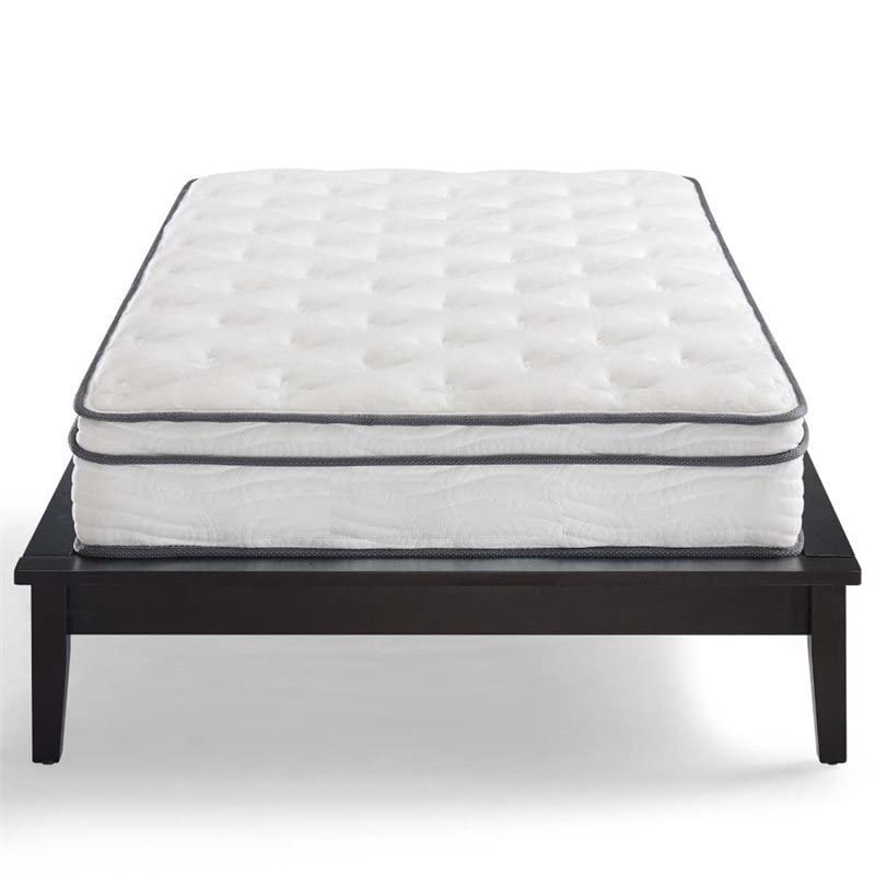 Allora 8" Narrow Twin Memory Foam Narrow Twin Mattress with Individually Encased Coils in White