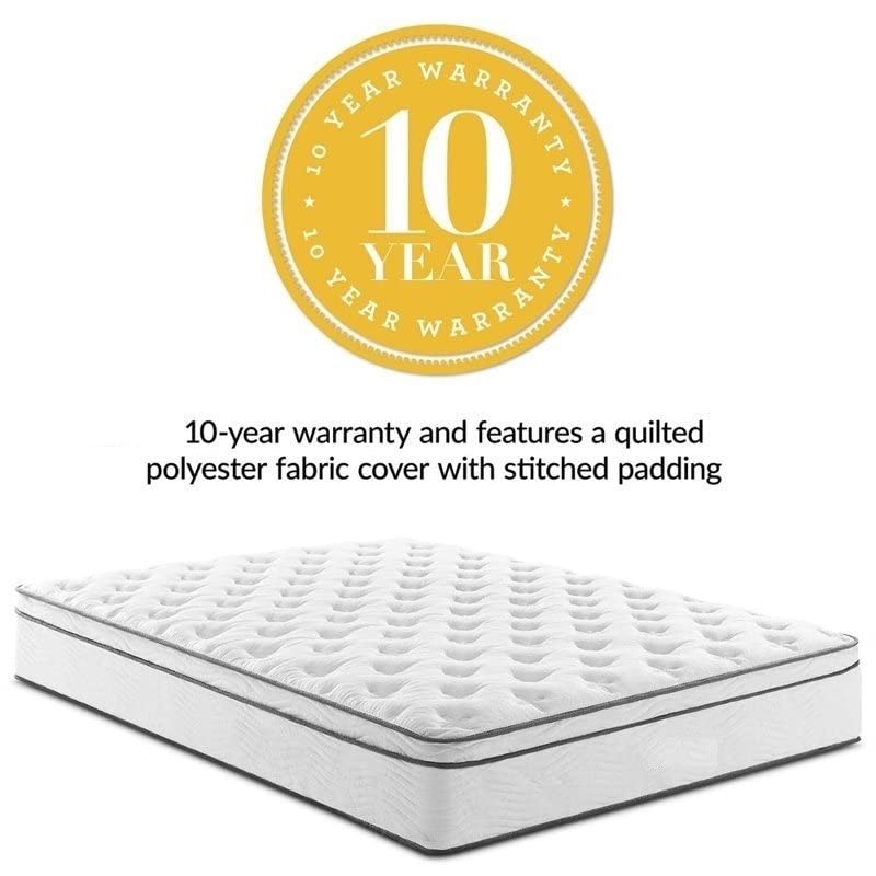 Allora 8" Narrow Twin Memory Foam Narrow Twin Mattress with Individually Encased Coils in White