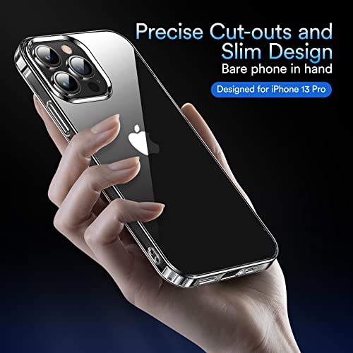 Elando Crystal Clear Phone Case Compatible with iPhone 13 Pro Case, Non-Yellowing Military Grade Drop Protection Shockproof Slim Thin Phone Case, 6.1 inch