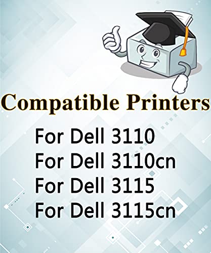 MM MUCH & MORE Compatible Toner Cartridge Replacement for Dell 3115cn 3110cn 3110 3115 | 310-8092 310-8094 310-8096 310-8098 (High Yield, 8000 Pages) 4-Pack