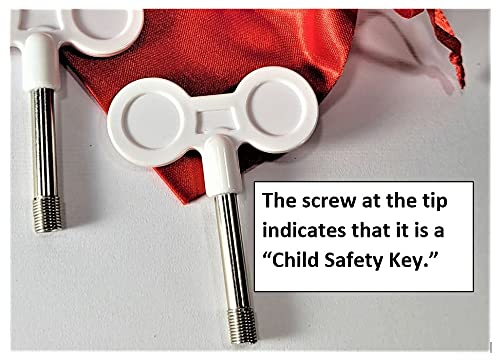 Two Child Safety Butterfly Winding Keys for a Music Box, Large White Key for Musical Movement - - Easy Wind Key - - 2 Extra Long Keys - - Mouse Ears - - Key for Music Box - - Music Box Key
