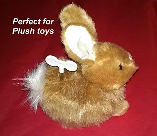 Two Child Safety Butterfly Winding Keys for a Music Box, Large White Key for Musical Movement - - Easy Wind Key - - 2 Extra Long Keys - - Mouse Ears - - Key for Music Box - - Music Box Key