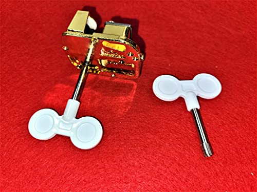 Two Child Safety Butterfly Winding Keys for a Music Box, Large White Key for Musical Movement - - Easy Wind Key - - 2 Extra Long Keys - - Mouse Ears - - Key for Music Box - - Music Box Key