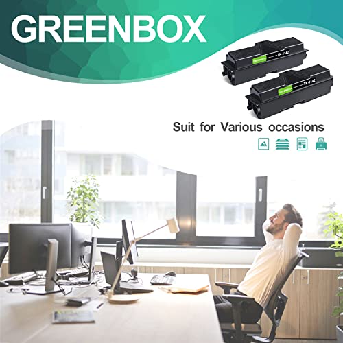 GREENBOX Compatible Toner Cartridge Replacement for Kyocera TK1142 TK-1142 for MITA FS-1035MFP FS-1135MFP ECOSYS M2035DN M2535DN Laser Printer (2 Pack)
