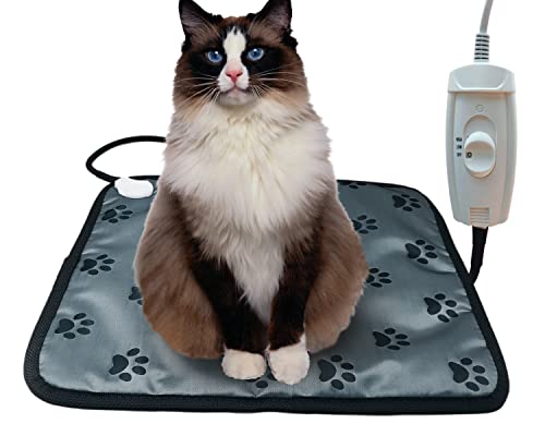 DEOMAN Pet Heating Pad for Small Dogs Cats Heated Bed mat Indoor Electric Cat Heating pad Waterproof Dog Heating pad Chew Proof Cord,Easy Clean