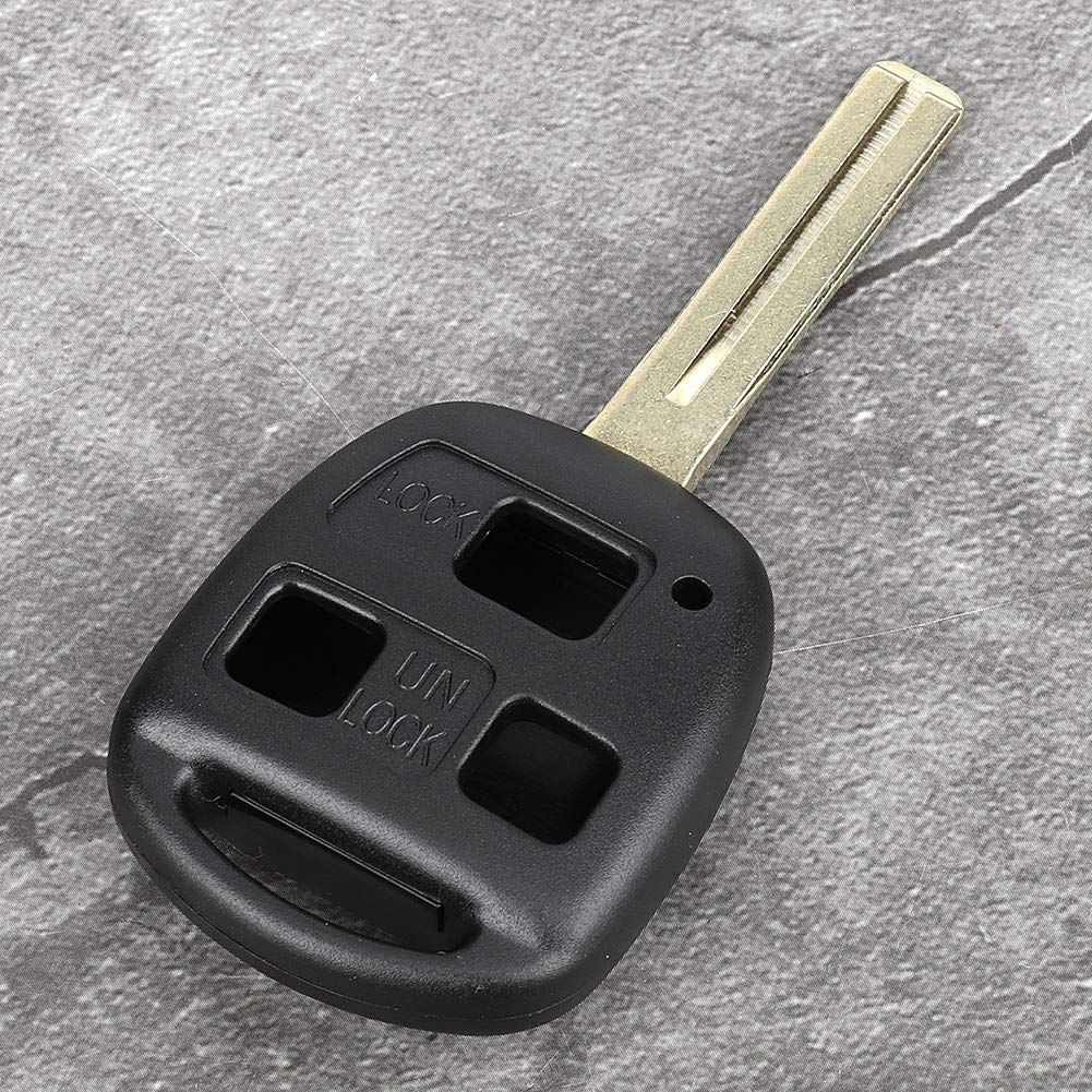 Aramox Car Key Case Black Shell Case for Lexus IS200 GS300 LS200 RX300 Remote Control Keys 3 Buttons.