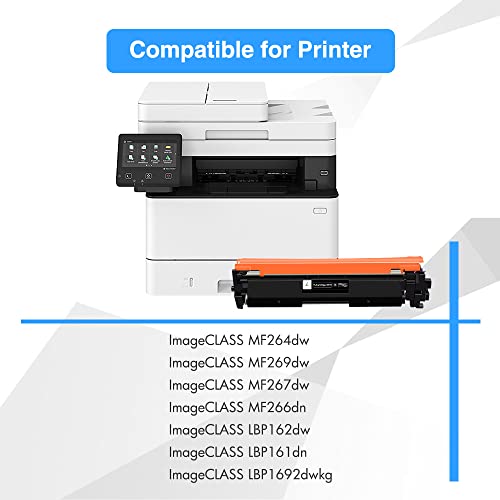 TRUE IMAGE Compatible Toner Cartridge Replacement for Canon 051H 051 MF267dw Toner imageCLASS MF264dw MF269dw MF267dw MF266dn MF263dn LBP161dn LBP162dw LBP1692dwkg Ink Printer(Black, 4-Pack)
