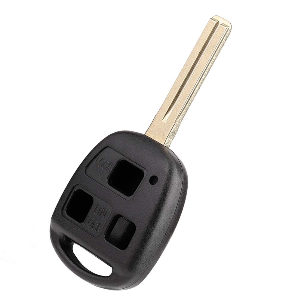 Aramox Car Key Case Black Shell Case for Lexus IS200 GS300 LS200 RX300 Remote Control Keys 3 Buttons.