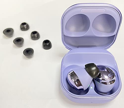 JNSA Memory Foam Eartips Foam Tips Compatible with Galaxy Buds Pro, Large Size,3 Pairs,Black L (BudsProFoamL)