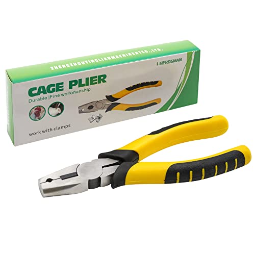PAULOZYN 600PCS Wire Cage Clips and Wire Cage Pliers Kits, Pet Poultry Chicken Rabbit Bird Cage Building Installation Wire Cage Fasten Clips Buckle Pliers ​Tools