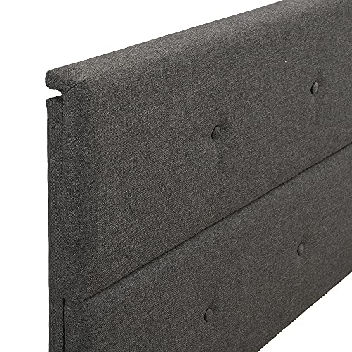 Harper & Bright Designs Queen Platform Bed with Storage Underneath, Upholstered Platform Bed with Gas Lift up Storage, Metal Bed Frame with Tufted Headboard(Gray, Button-Tufted)