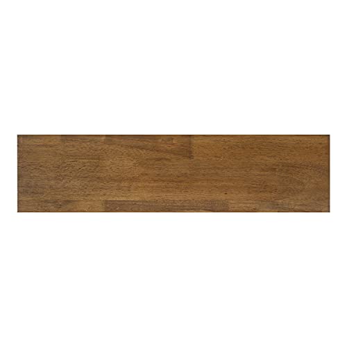 Kate and Laurel Oddell Farmhouse Wall Shelf with Hooks, 24 x 6 x 15, Rustic Brown, Modern Decorative Two-Tier Shelf