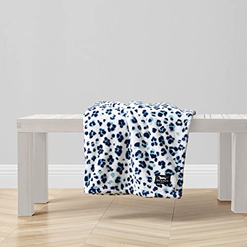 SCOUT Home - Throw Blanket, Plush Medium Weight Bedding, Cozy Home Decor for Bed or Couch (City Kitty Navy, Oversized Throw)
