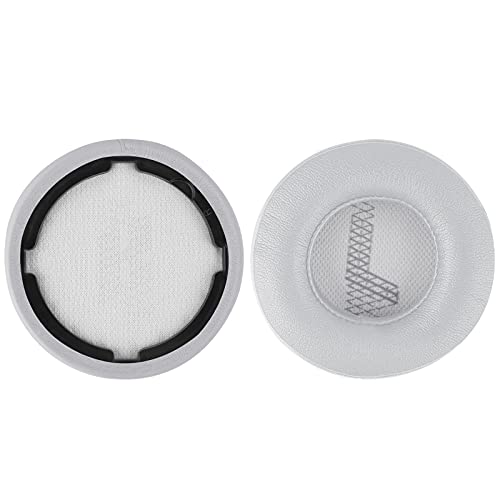 Geekria QuickFit Protein Leather Replacement Ear Pads for JBL Live 400BT Headphones Earpads, Headset Ear Cushion Repair Parts (Grey)