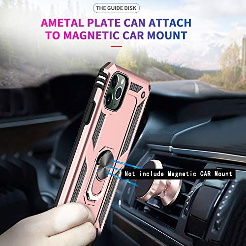 LeYi Compatible for iPhone 12 Pro Max Case with [2 Pack] Tempered Glass Screen Protector and Camera Lens Protector for Women Men, Military-Grade Phone Case for iPhone 12 Pro Max, Rose Gold