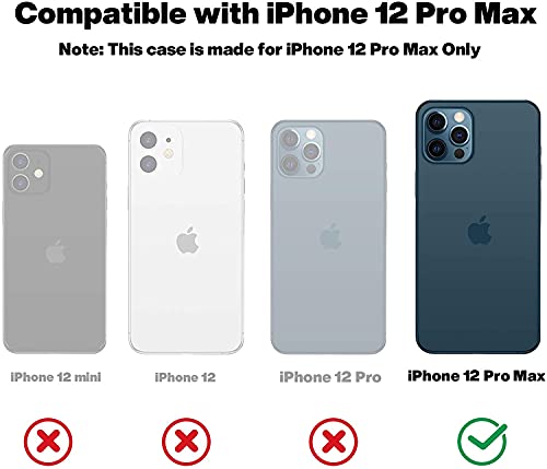 LeYi Compatible for iPhone 12 Pro Max Case with [2 Pack] Tempered Glass Screen Protector and Camera Lens Protector for Women Men, Military-Grade Phone Case for iPhone 12 Pro Max, Rose Gold