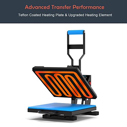 15“x15" High Pressure Heat Press Machine for T Shirts, Digital Industrial Sublimation Printer for Heat Transfer Vinyl