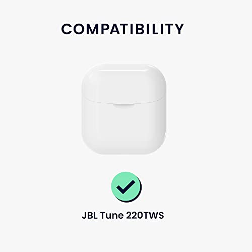 kwmobile Silicone Case Compatible with JBL Tune 220TWS / 225TWS - Case Protective Cover for Headphones - White