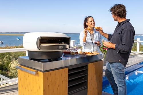 Everdure Pizza Oven Station - Preparation Cart with Stainless Steel Countertop, Four Slide Out Shelves, On Wheels for Portability