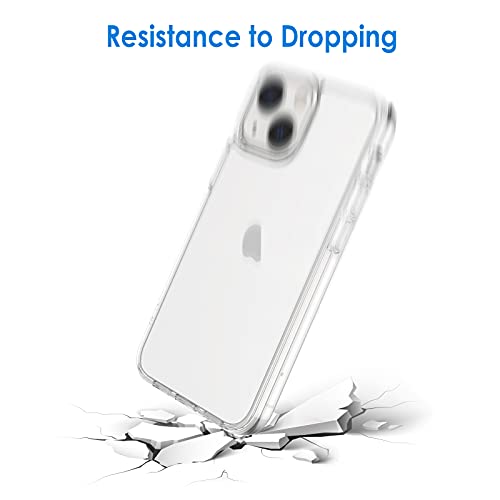 JETech Case for iPhone 13 Mini 5.4-Inch, Non-Yellowing Shockproof Phone Bumper Cover, Anti-Scratch Clear Back (Clear)
