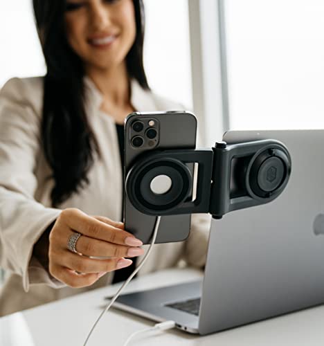 STM MagArm β MagSafe Accessory - Mount iPhone on Laptop or Monitor β Adjust iPhone to Optimal Viewing Angle β Use with or Without The Apple MagSafeCharger - Grey (stm-935-325Y-01)