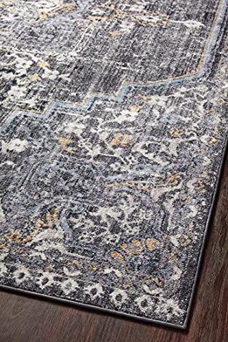 Loloi II Cassandra Collection CSN-02 Charcoal/Gold, Traditional 7'-10" x 10' Area Rug