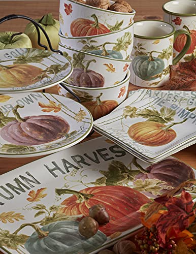 Certified International Autumn Harvest Oval Platter, 16" x 12", Multicolor