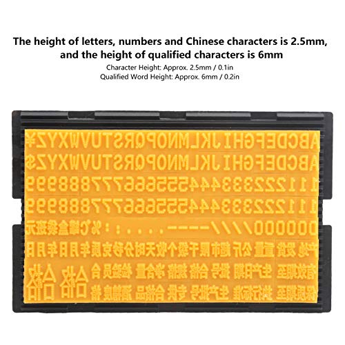 Expiry Date Printer, Handheld Production Date Stamp Machine, Date Label Machine Manual Ink Stamping Printing Coding Machine, for Flat, Concave, Curved Surfaces