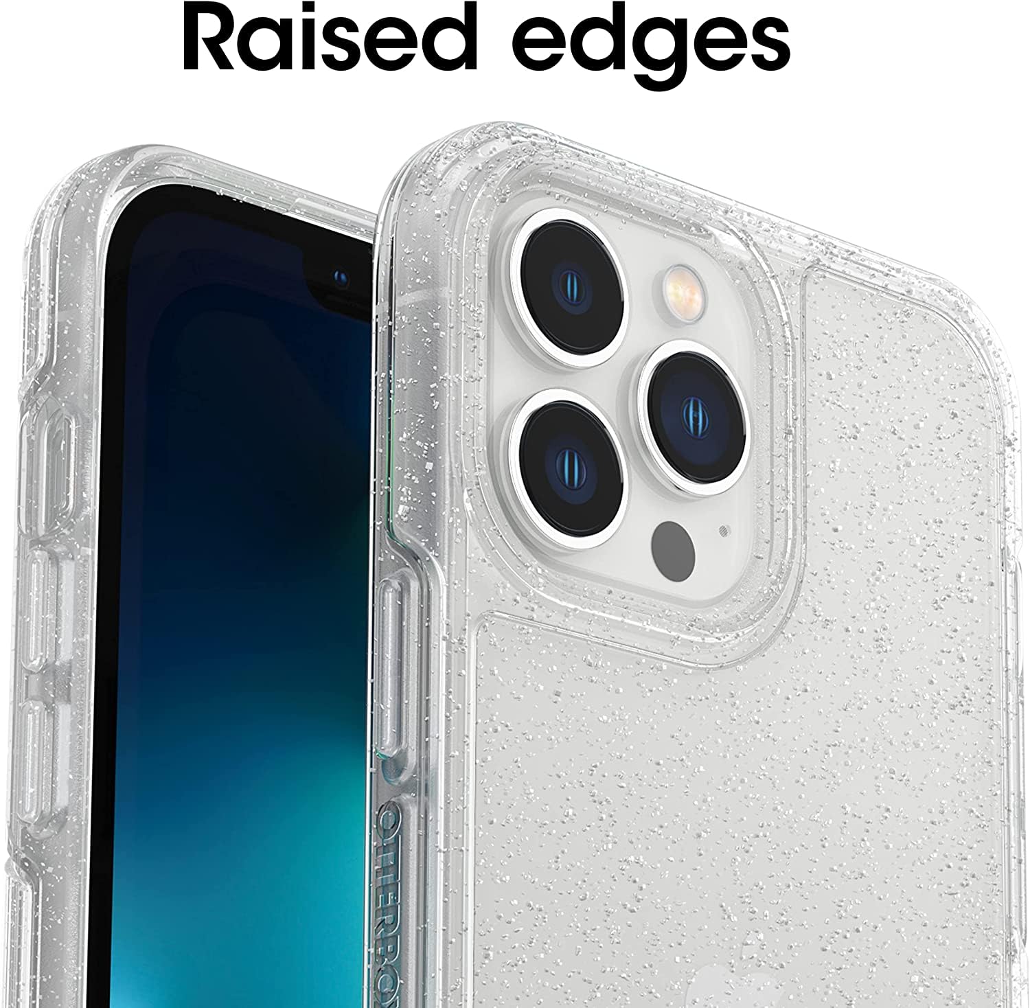 OtterBox iPhone 13 Pro Max & iPhone 12 Pro Max (Only) - Symmetry Clear Series Case - STARDUST - ultra-sleek - wireless charging compatible - raised edges protect camera & screen - Non-Retail Packaging