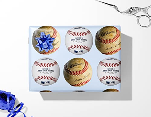 Baseballs Gift Wrap - 24"x10'