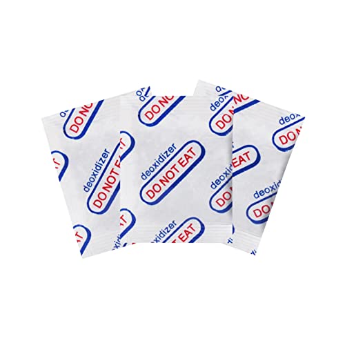 400cc X 100 count Oxygen Absorbers - 10 packs individually vacuumed and sealed in 10 Food grade packets For Long Term Food Storage.
