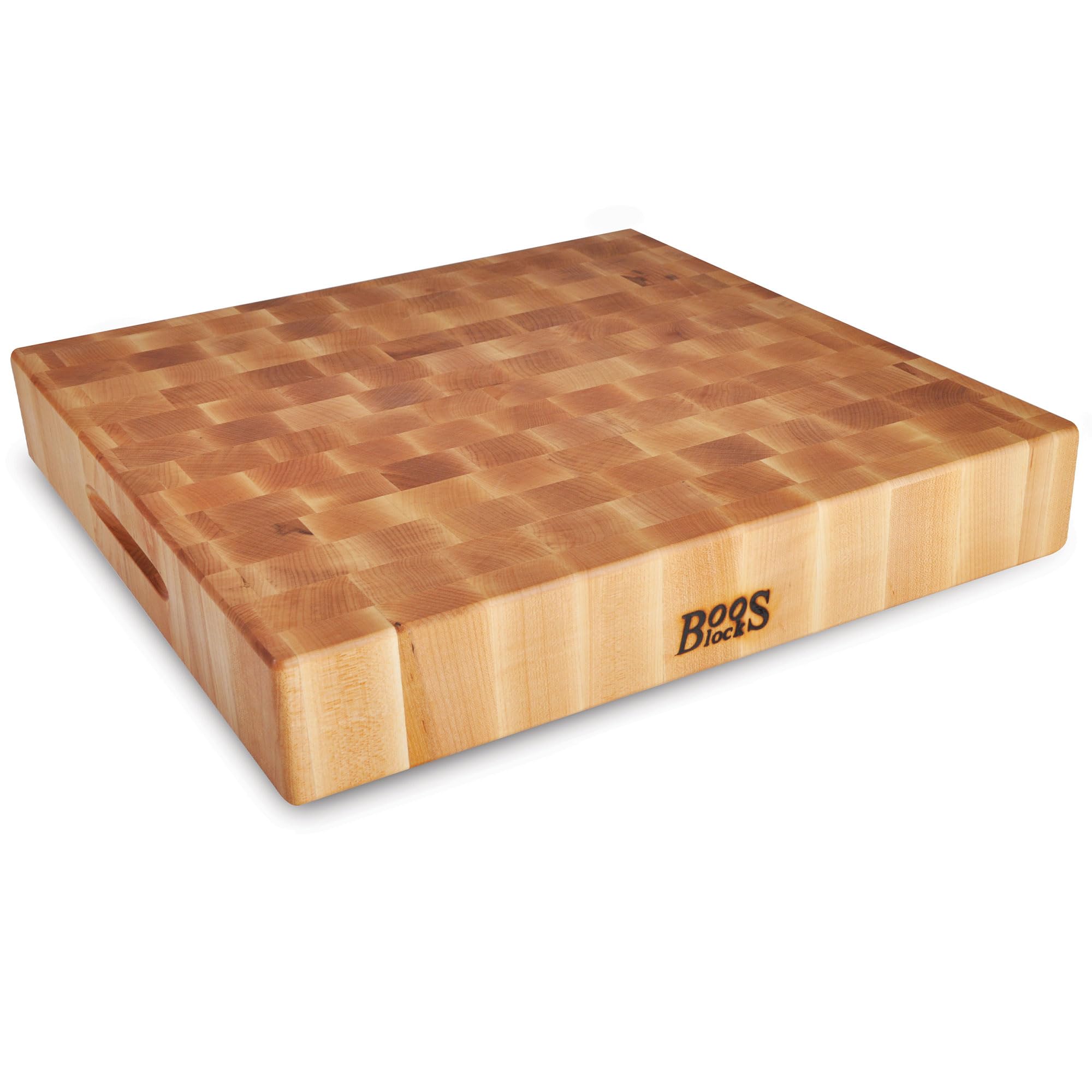 John Boos Block CCB183-S Classic Reversible Maple Wood End Grain Chopping Block, 18 Inches x 18 Inches x by 3 Inches