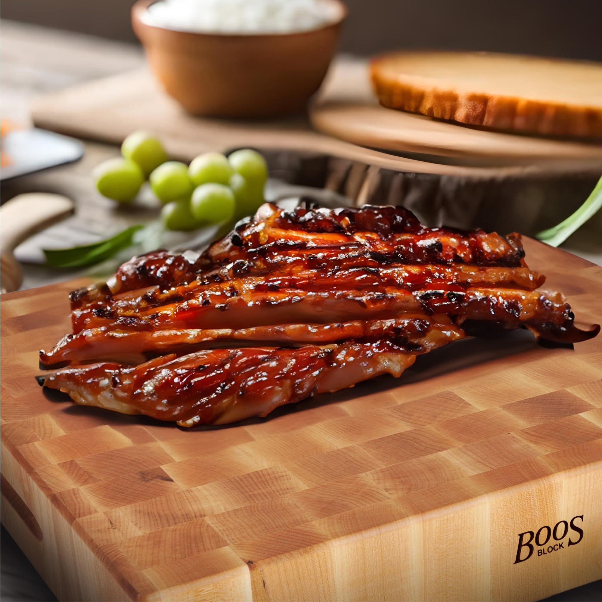 John Boos Block CCB183-S Classic Reversible Maple Wood End Grain Chopping Block, 18 Inches x 18 Inches x by 3 Inches