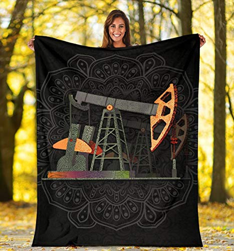 Generic Personalized Oilfield Man Blanket Super Soft and Warm Birthday New Year Winter Gift All Season Throw Blanket for Sofa Bed, Outdoor, Hotel and Home, Small/Medium/Large/X-Large