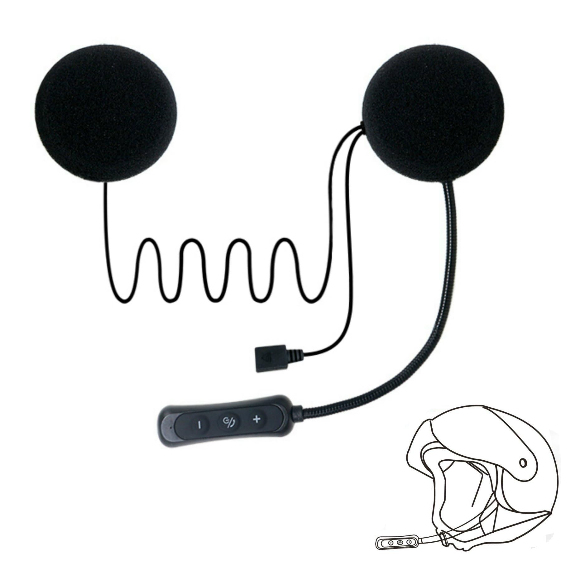 SUNITEC Motorcycle Bluetooth Headset Outdoor Helmet Earphone Bluetooth Helmet Speakers HiFi Stereo Sound Motorcycle Speakers Hands Free Music Call Control Universal Helmet Communtion System - BH03