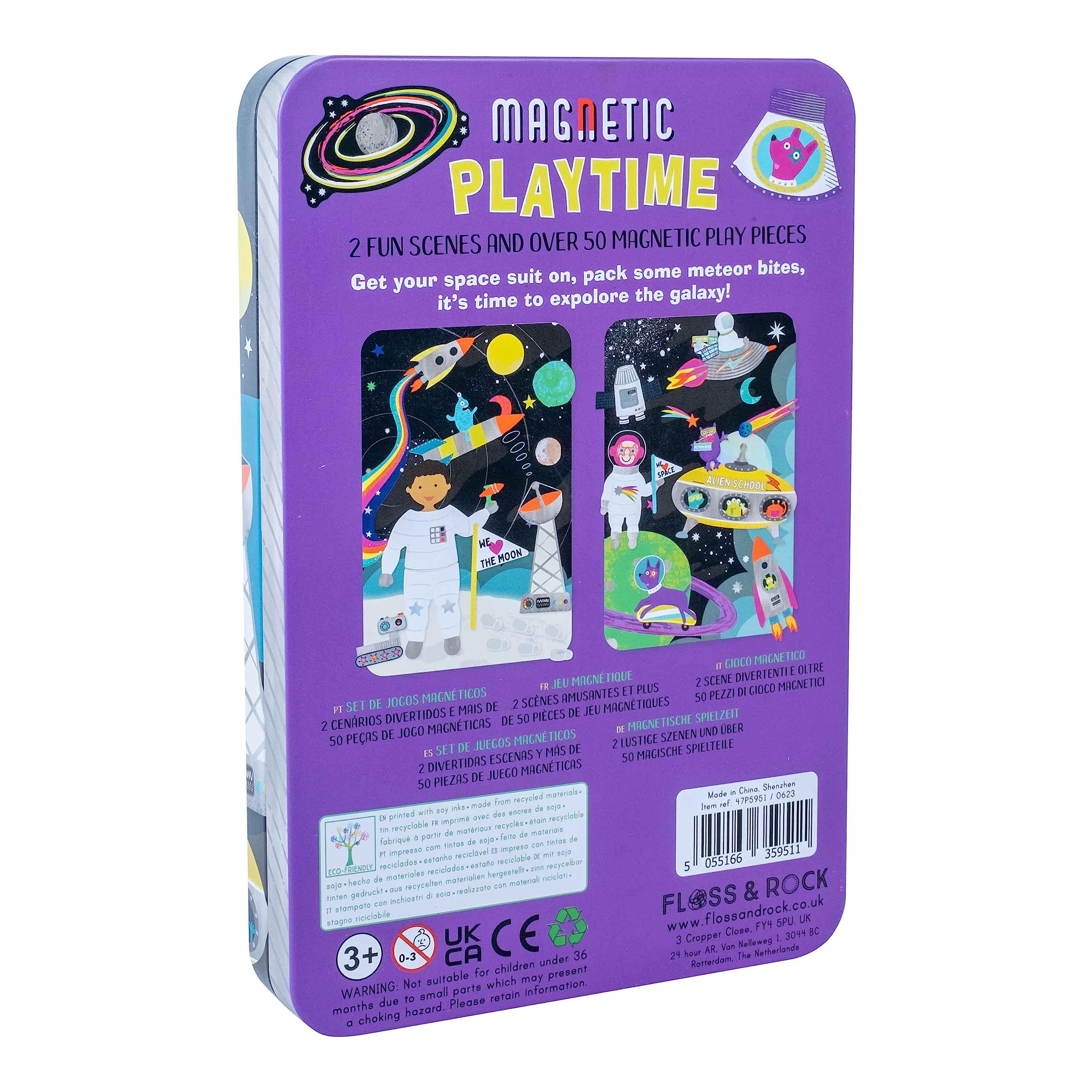 Floss & Rock Space Magnetic Playtime, 7.67-inch Height, Creative, Imaginative Play