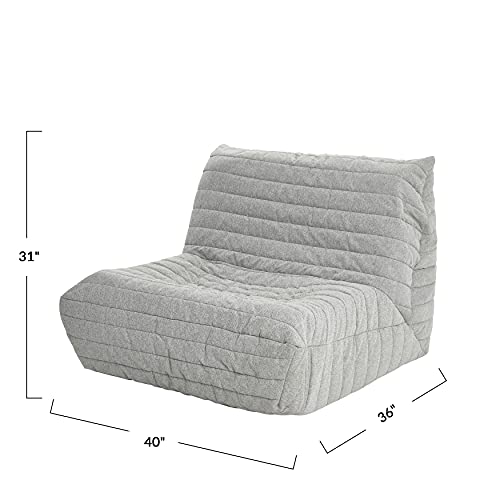 Main + Mesa LoBoh One Seater Modular Sofa/Accent Chair; Premium Foam-Filled, 70's Bean Bag Chair Alternative