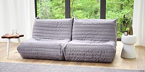 Main + Mesa LoBoh One Seater Modular Sofa/Accent Chair; Premium Foam-Filled, 70's Bean Bag Chair Alternative