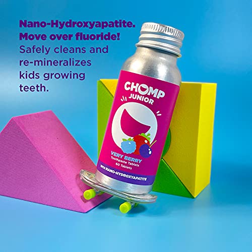Chomp Junior Very Berry Toothpaste Tablets with Nano Hydroxyapatite