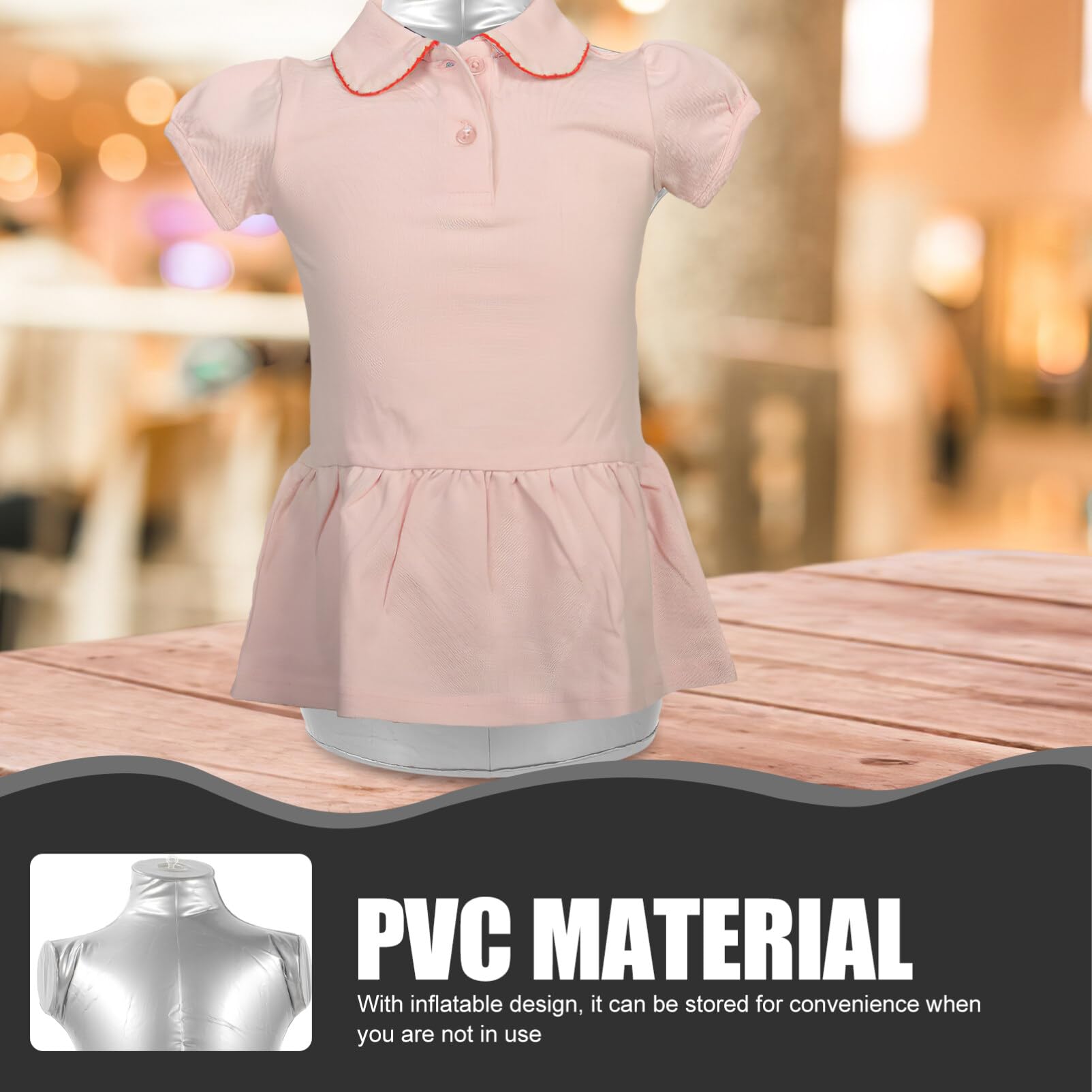 Healifty Plastic Hangers Inflatable Mannequin Half Body Armless Torso Shirt Dress Form Display Dummy Model Blow up for Clothes Display Retail Body Display Inflatable Costume