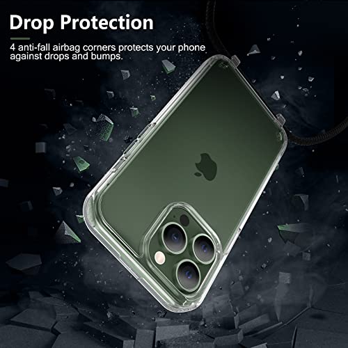 Caka Compatible with iPhone 13 Pro Max Clear Case, Compatible with iPhone 13 Pro Max Case with Strap Crossbody Adjustable Neck Lanyard Case Phone Cover Designed for iPhone 13 Pro Max 6.7β-Clear