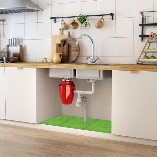 PABUSIOR Shelf Liner Non-Slip, 0.2in Thick, Strong Grip, 24 x 68 Inch, Easy to Cut Tools Drawer Liners for Under Sink, Cabinet, Green