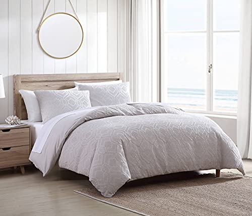 Tommy Bahama - King Comforter Set, Cotton Bedding with Matching Shams, Medium Weight Home Decor for All Seasons (Waffle Grey, King)