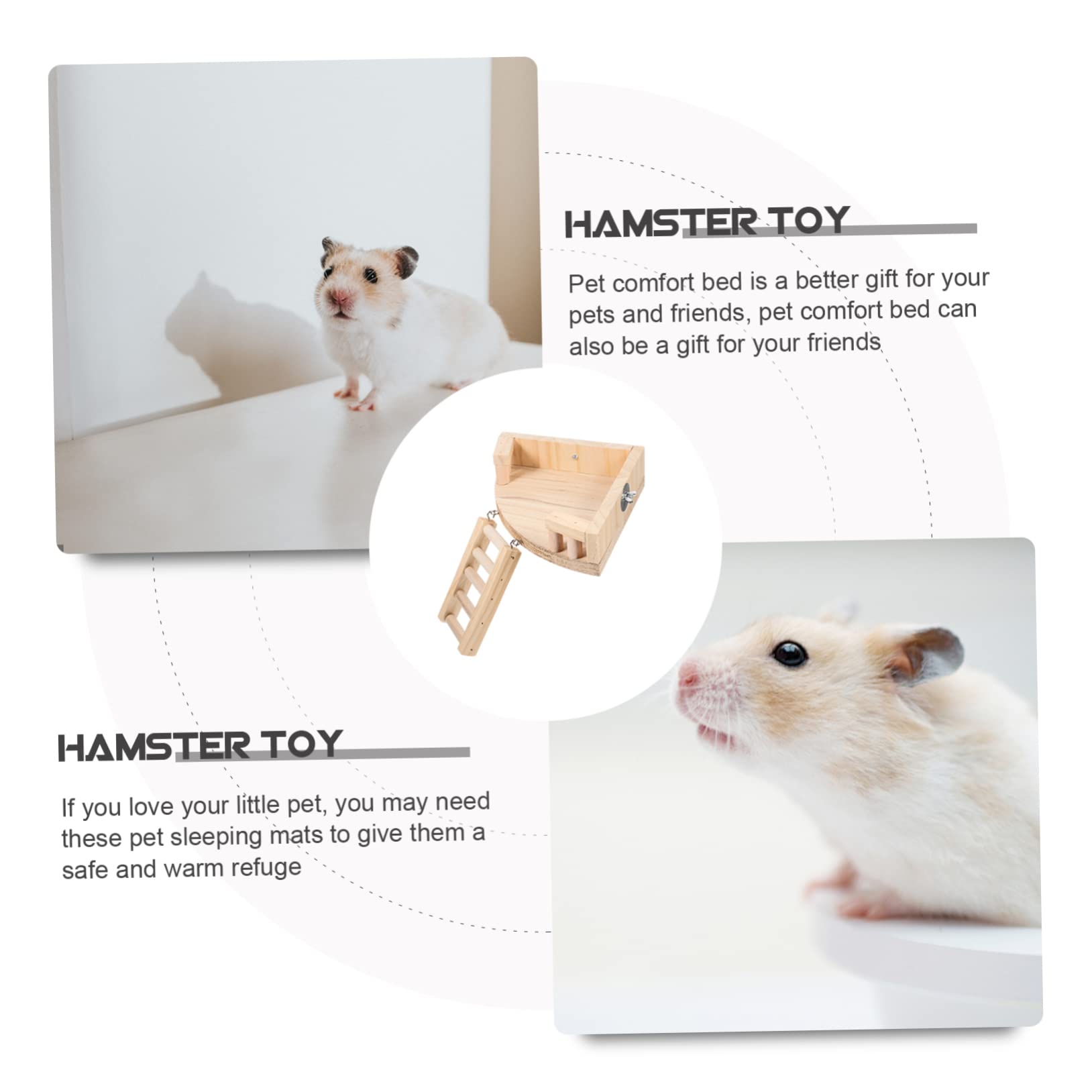 1 Set Hamster Stand Decorative Hamster Toy Wooden Chinchilla for Pet Household Chinchilla Toy Household Rat Plaything Delicate Hamster Platform Interesting Rat Plaything