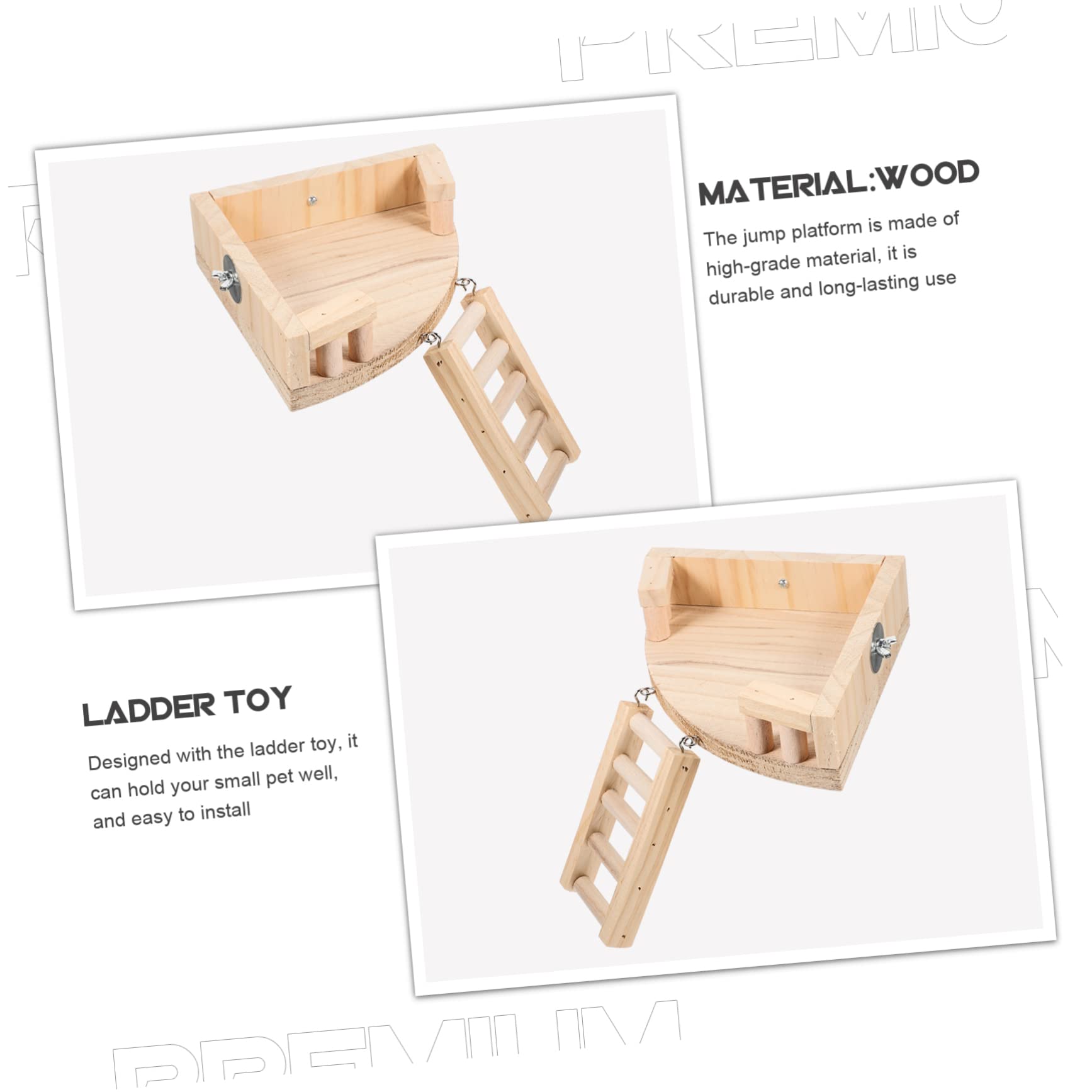 1 Set Hamster Stand Decorative Hamster Toy Wooden Chinchilla for Pet Household Chinchilla Toy Household Rat Plaything Delicate Hamster Platform Interesting Rat Plaything
